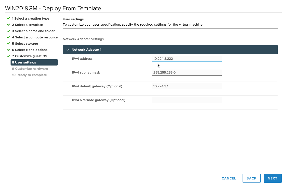 Deploy VMware VM with Customized Specifications – Hybrid Data Center