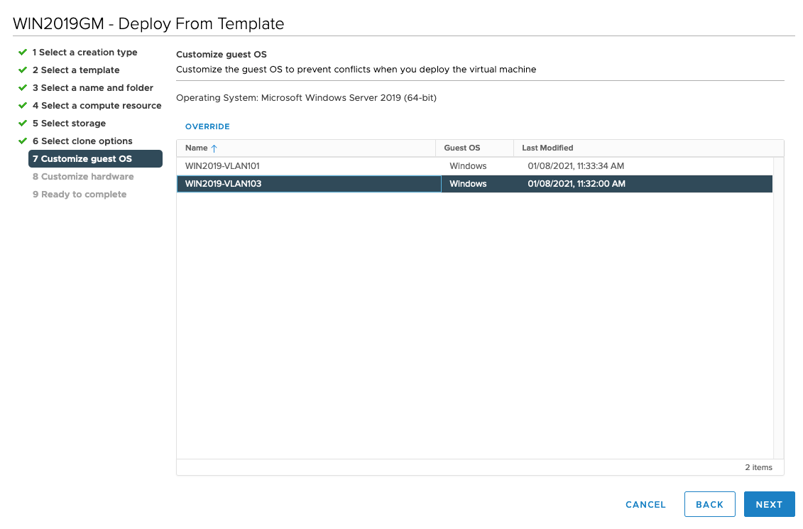 Deploy Vmware Vm With Customized Specifications Hybrid Data Center