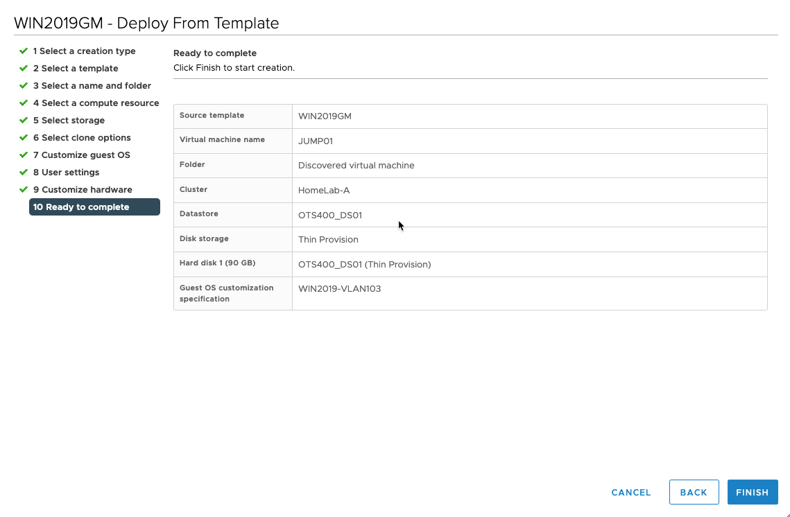 Deploy VMware VM with Customized Specifications – Hybrid Data Center