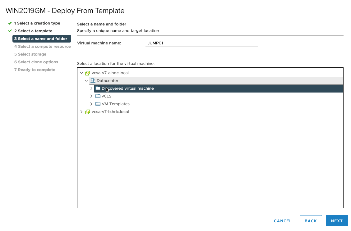 Deploy VMware VM with Customized Specifications – Hybrid Data Center